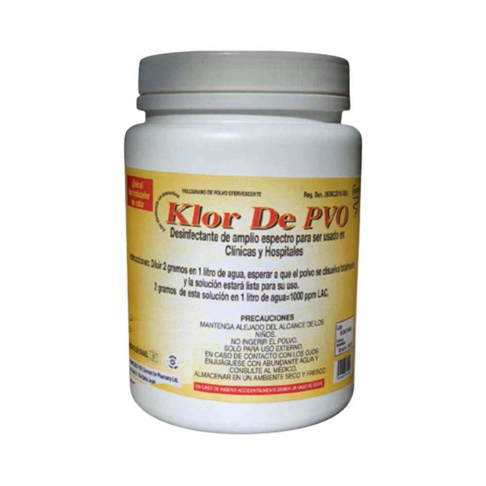 Klor de 1000 ppm trocloseno de sodio nadcc + tensoactivo (detergente) y ...